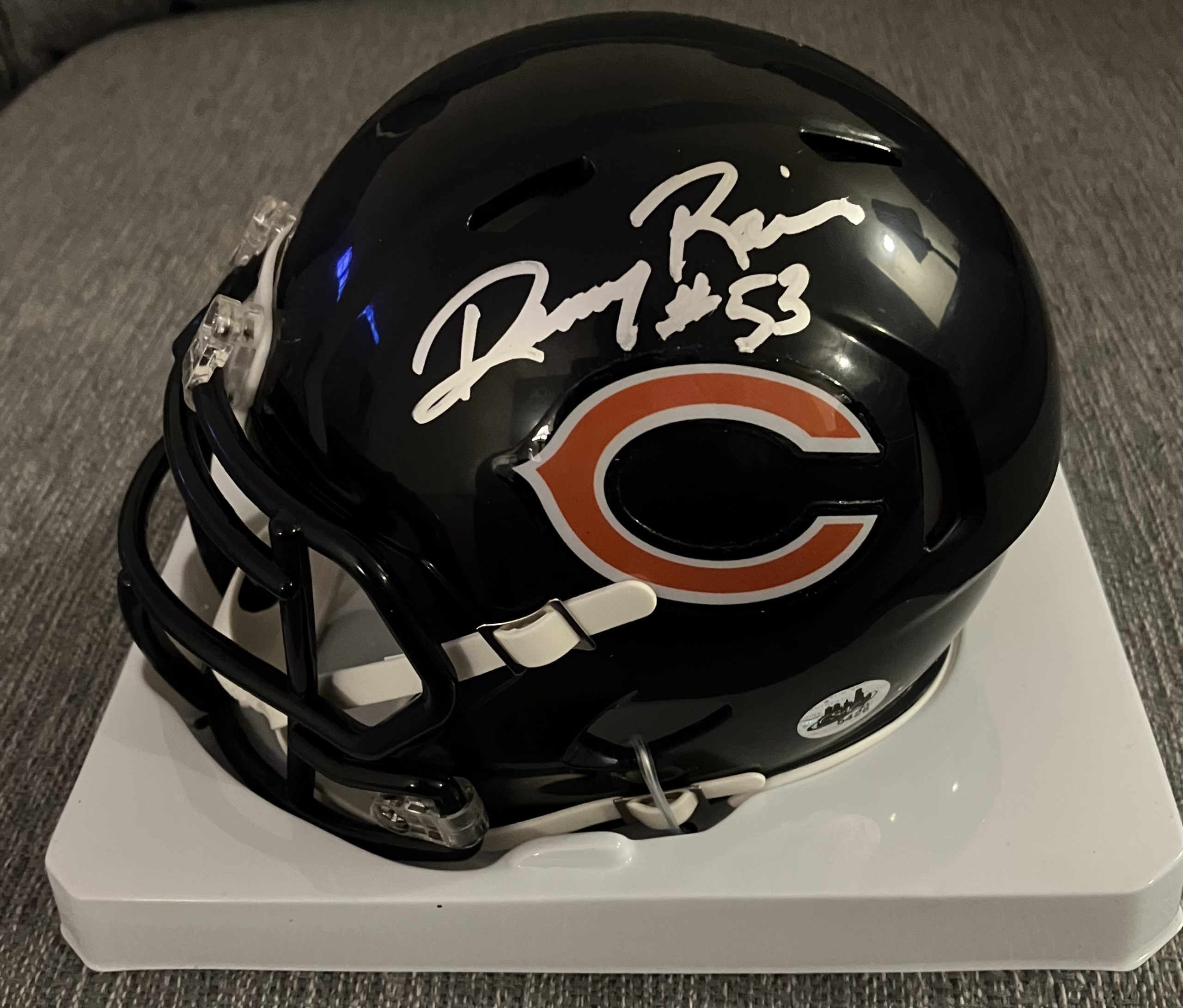 Dan Rains Signed Bears Mini Helmet w/SBXX Inscr. & CSAC COA ...