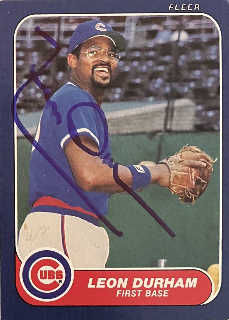 Leon Durham Signed Card - Chicagoland Sports Appearance Connection