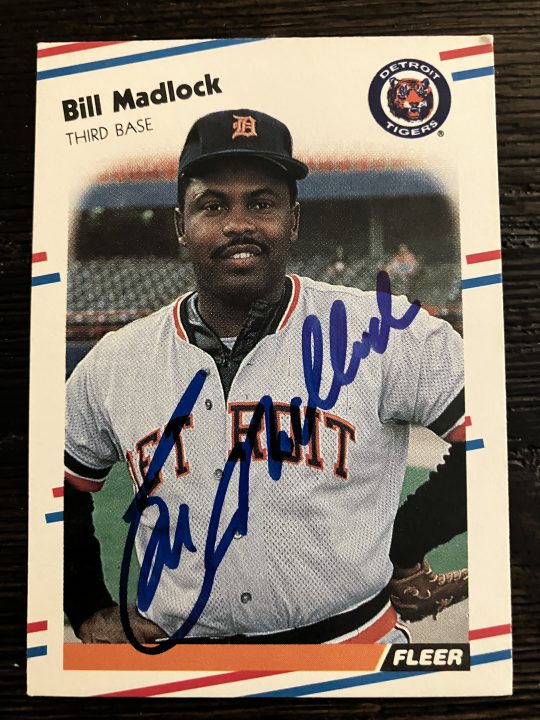 Bill Madlock Signed Card - Chicagoland Sports Appearance Connection