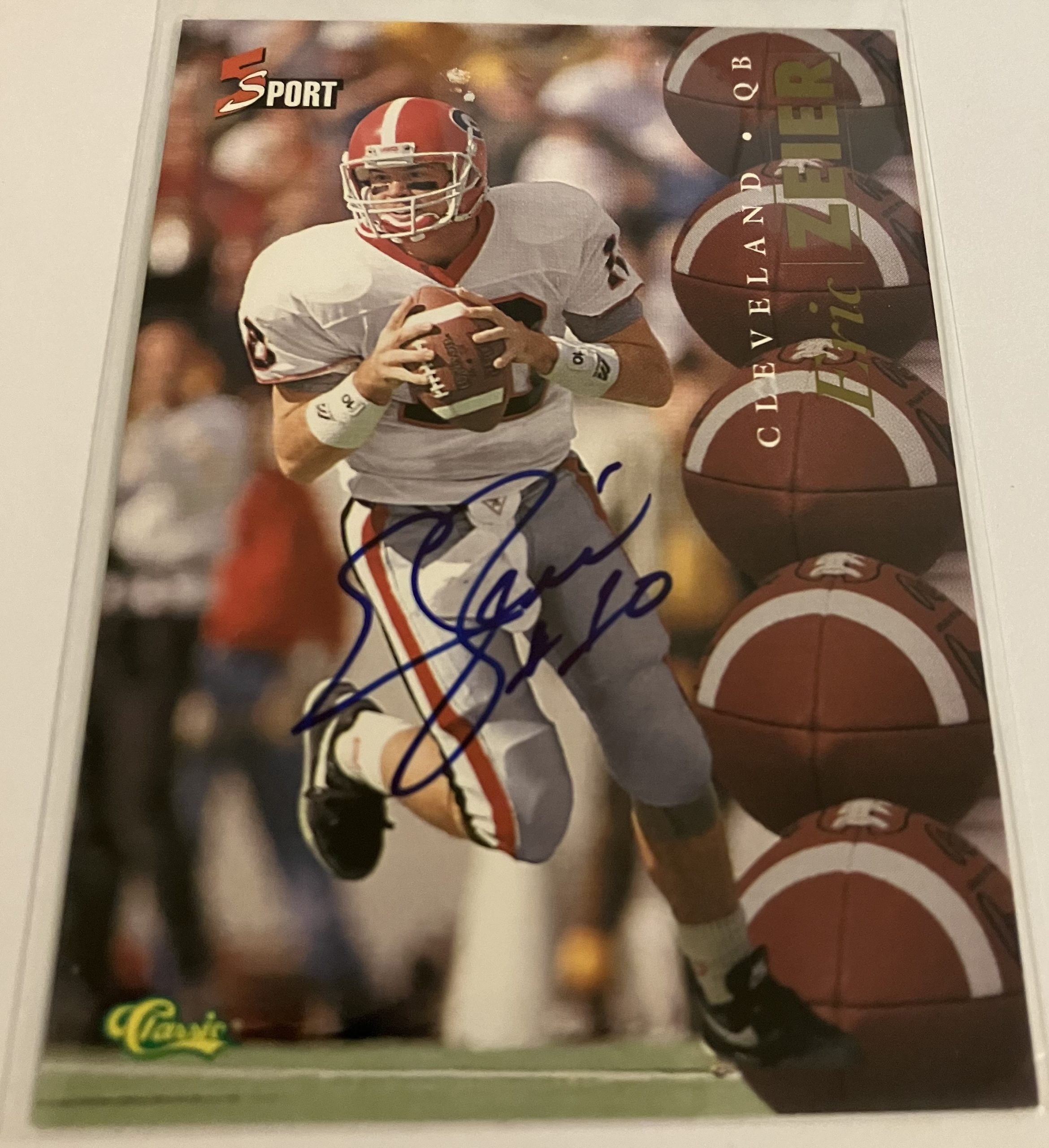 Eric Zeier Signed Card - Chicagoland Sports Appearance Connection